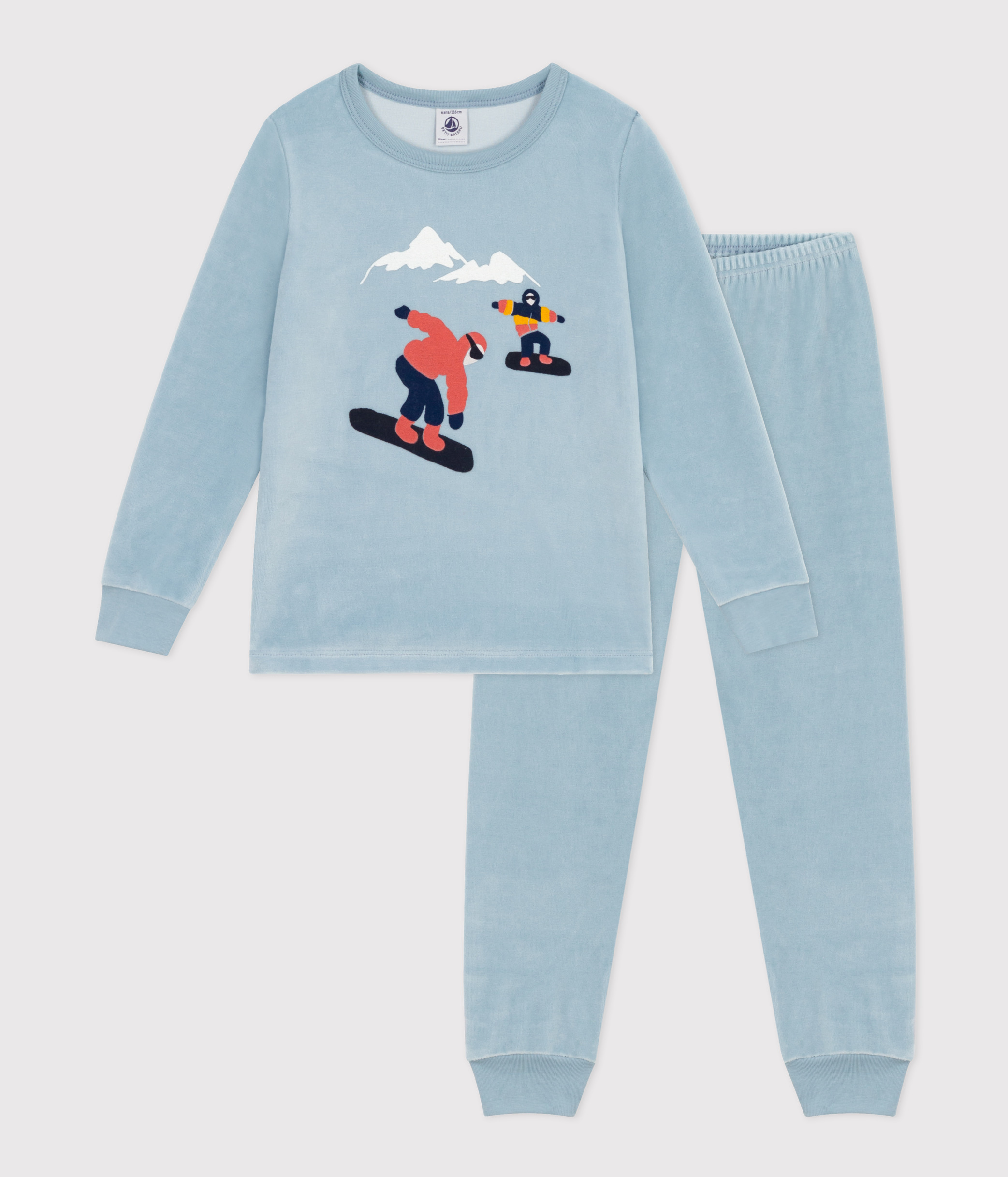 Children's Unisex Velour Pyjamas ENNEIGE A086501 | Petit Bateau